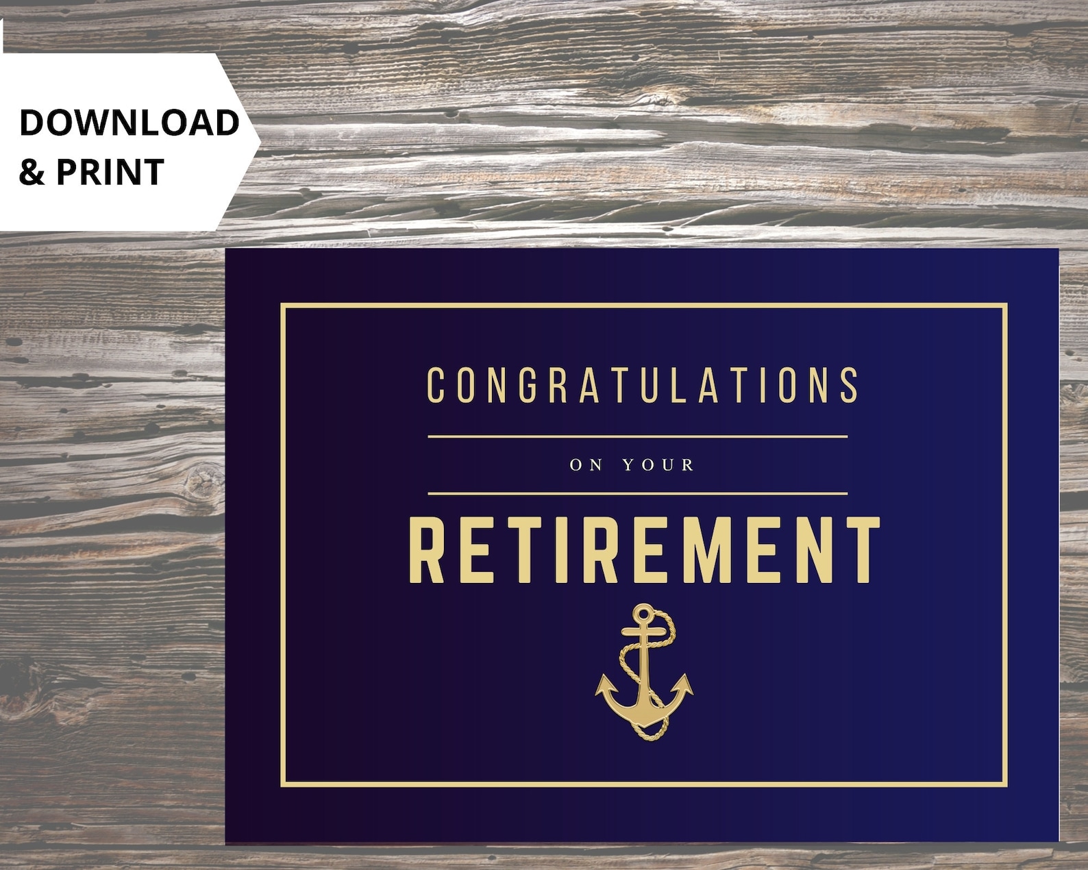 Digital Military Retirement Card, Printable Congratulations on Your ...