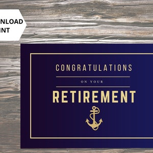 Digital Military Retirement Card, Printable Congratulations on Your ...