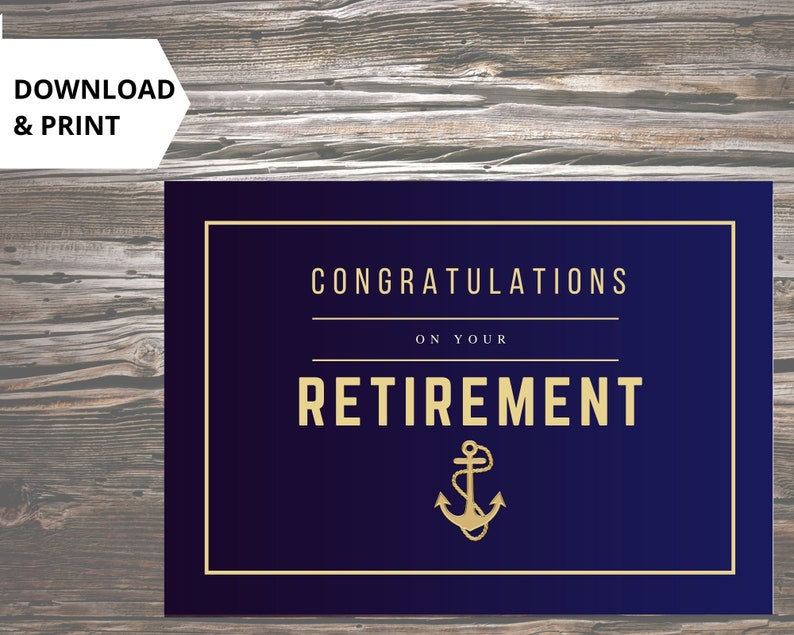 Digital Military Retirement Card, Printable Congratulations on Your ...