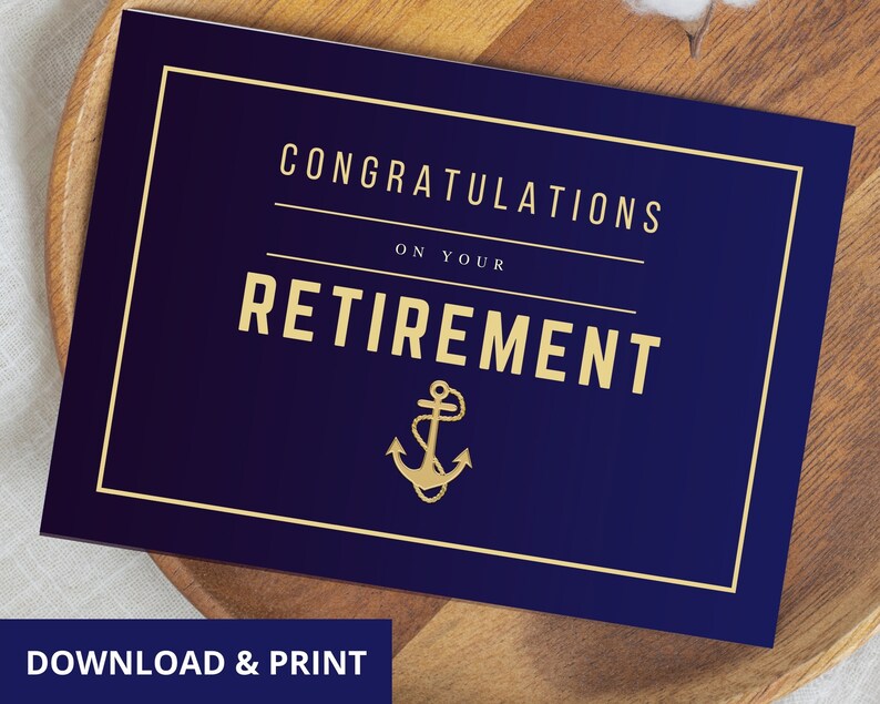 Digital Military Retirement Card, Printable Congratulations on Your ...