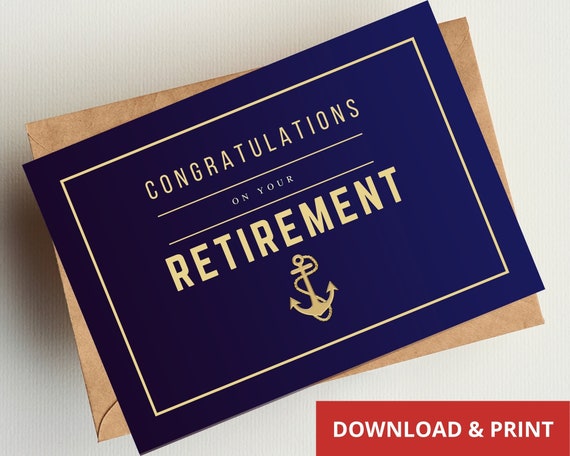 Digital Military Retirement Card Printable Congratulations on - Etsy