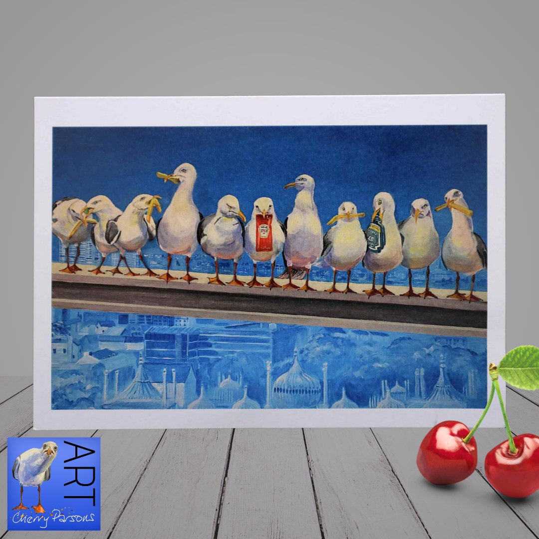 Blank Card Seagull Art Range Funny Humour Birthday - Etsy