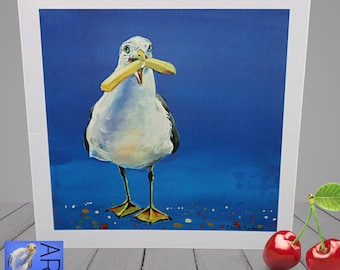 Blank Card- Seagull Art Rage - Humour, Funny, Birthday, Thank You ...