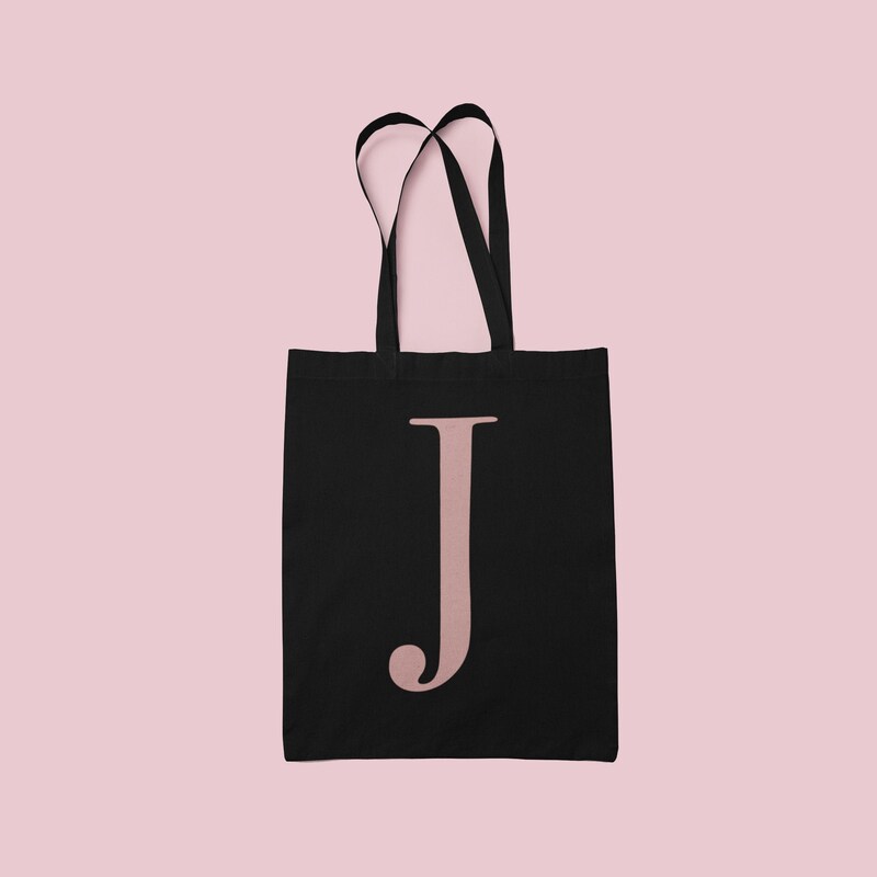 Initial Tote Bag - Etsy