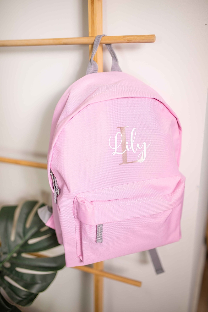 Personalised Initial Name Backpack for Kids Custom Name Back - Etsy UK