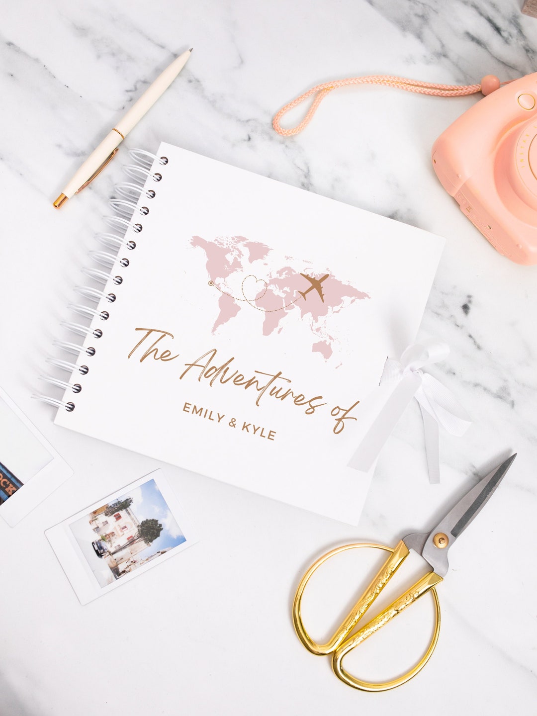 Personalised Travel Scrapbook for Couples, Travel Memory Book ...