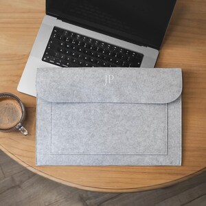 Personalised Monogram Felt Document Holder, Laptop Case, Paper ...