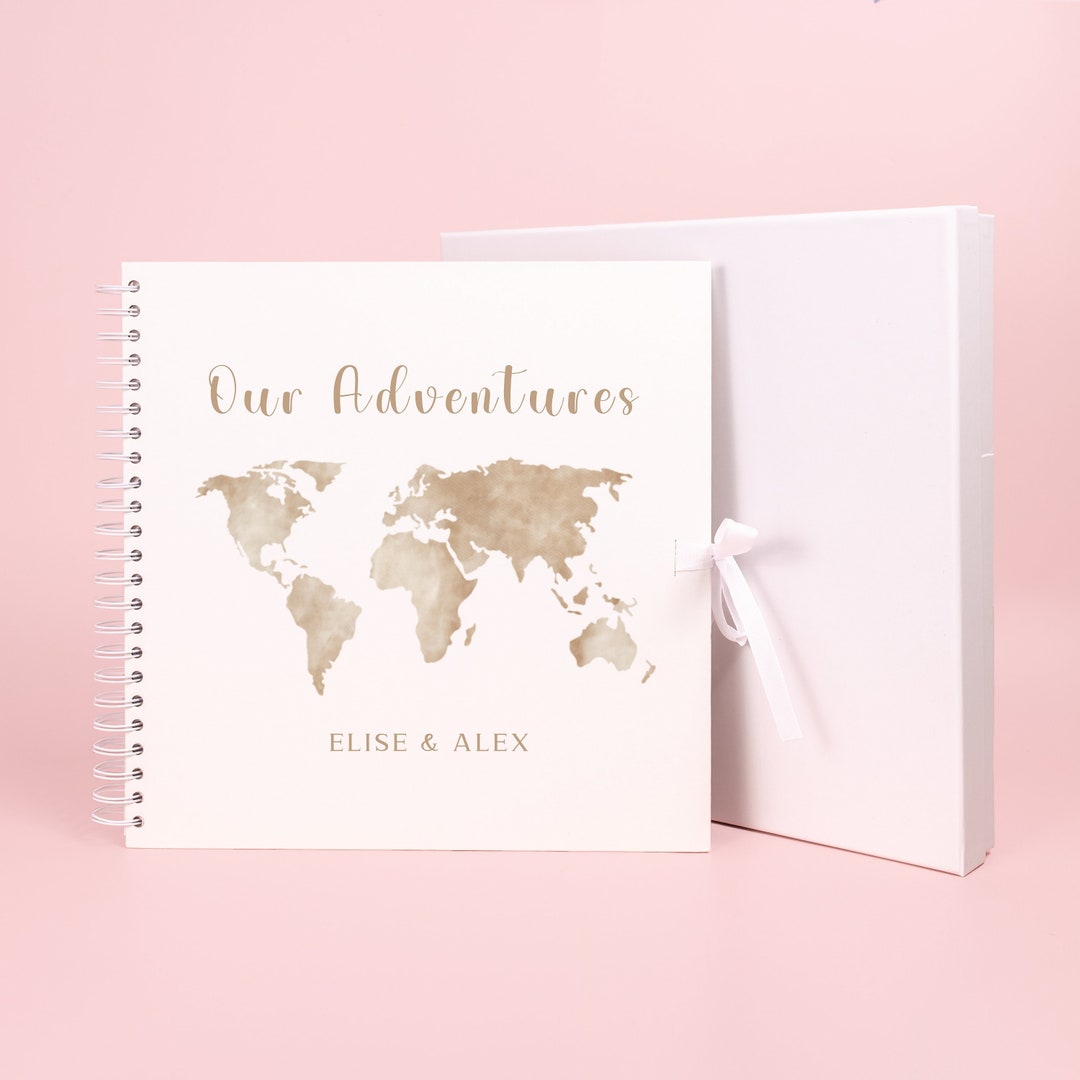 Personalised Travel Scrapbook for Couples, Travel Memory Book ...