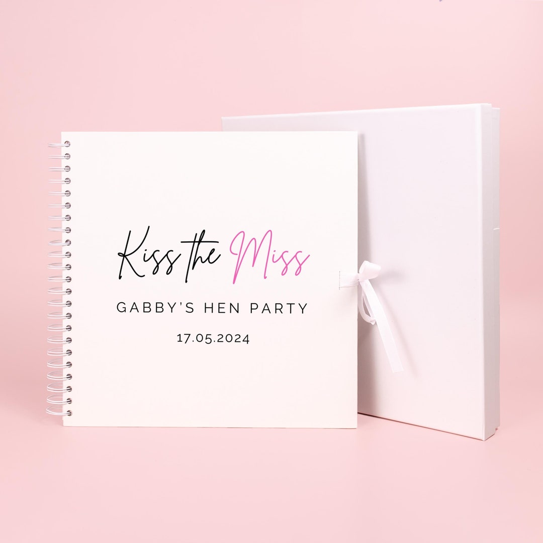 Kiss the Miss Goodbye Scrapbook, Hen Do Keepsake, Hens Night Supplies ...