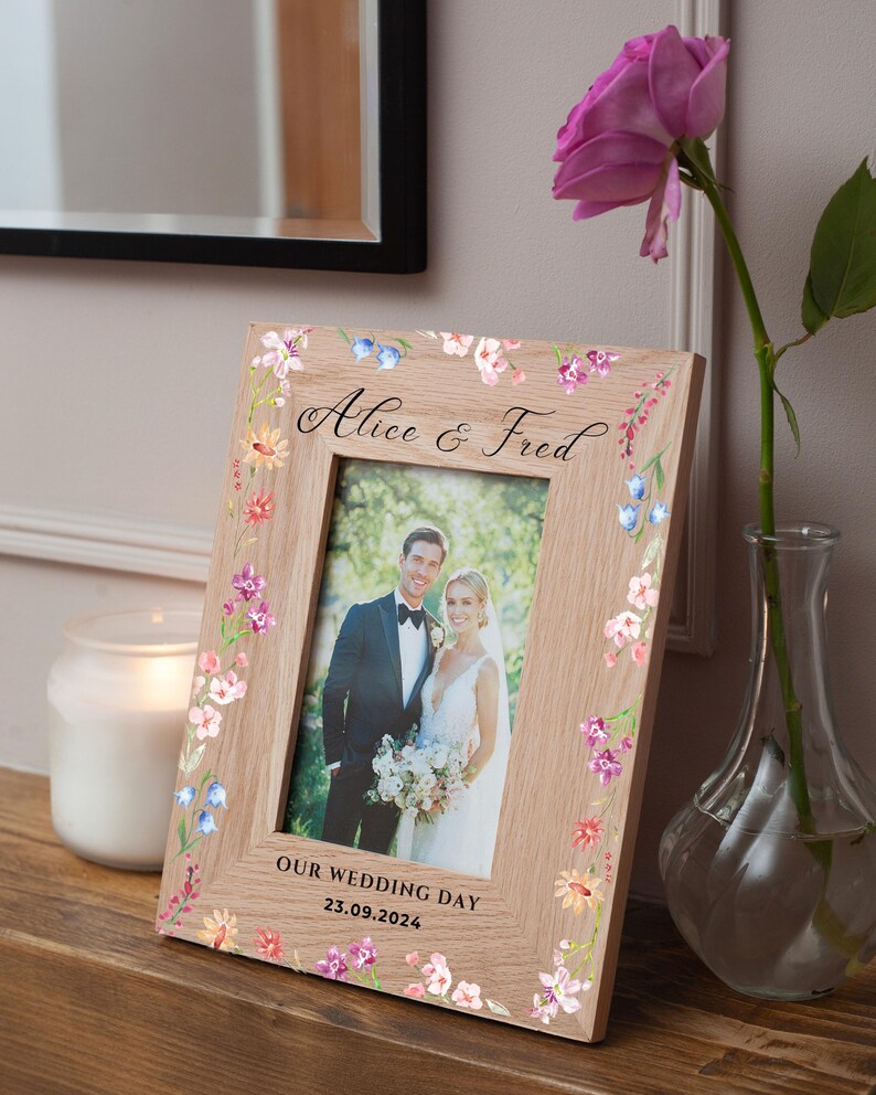 Personalised Wedding Photo Frame, Custom Picture Frame, Photo Frame ...