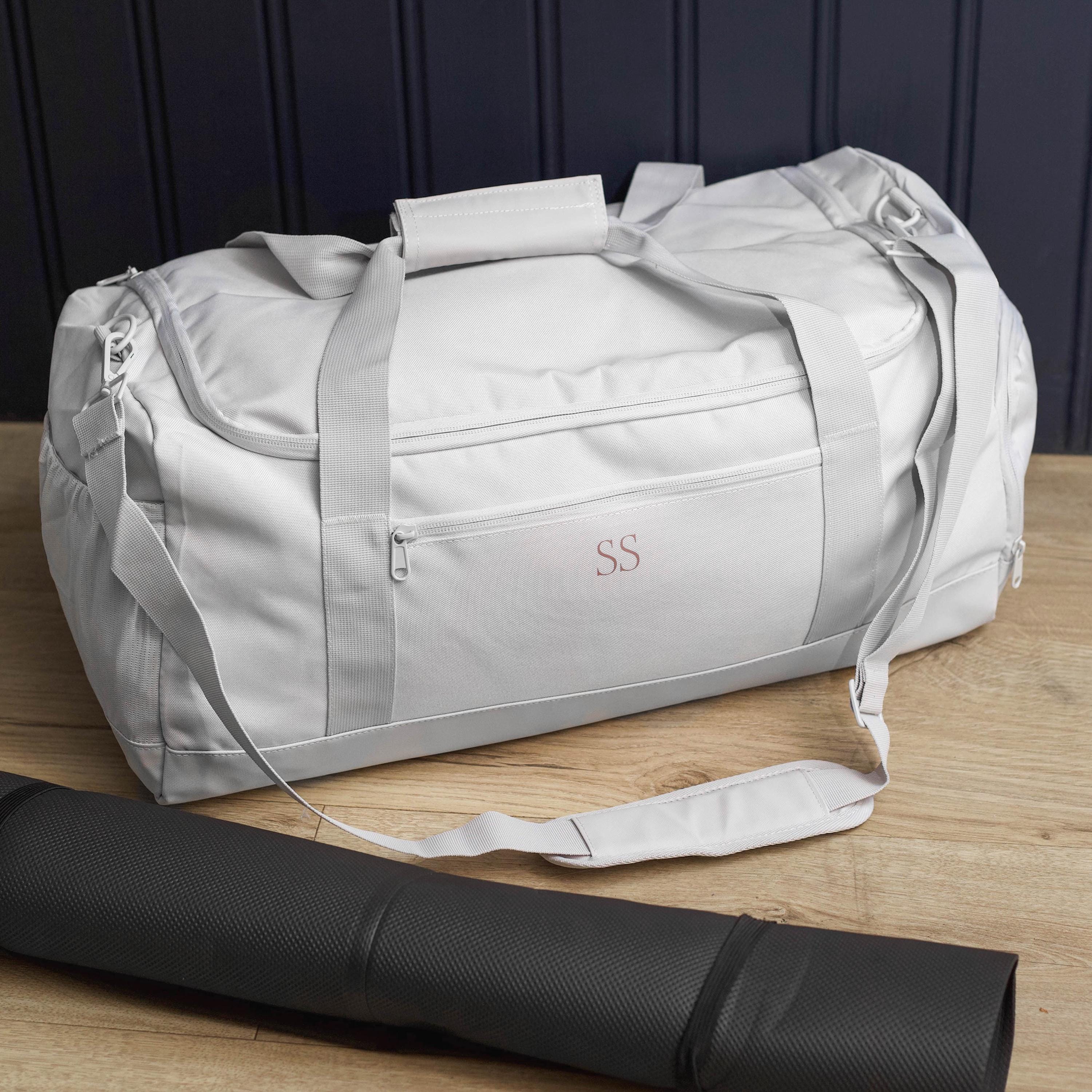 Personalised Monogram Training Gym Bag, Custom Duffel Bag, Weekend Away ...