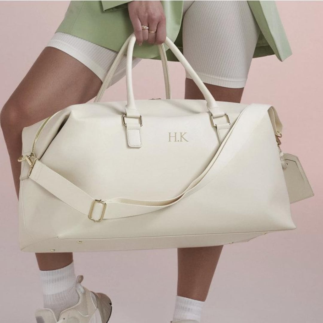 Personalised Bag With Initials, Weekender Holdall Initials, Faux ...