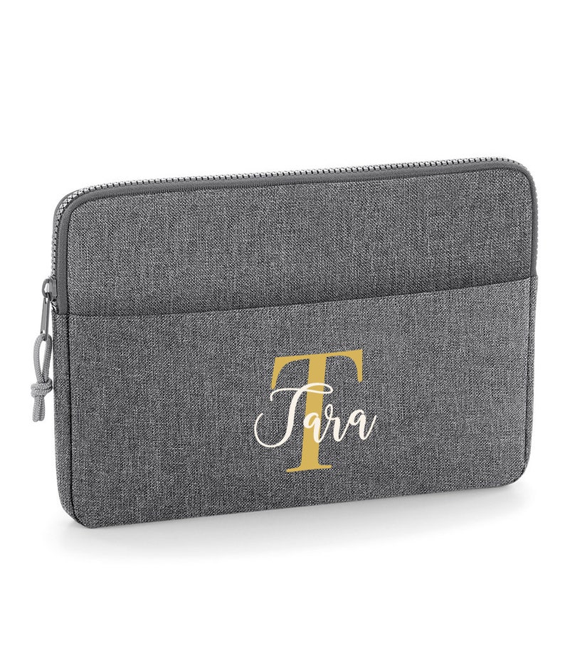 Personalised Laptop Bag, University Gift, Laptop Case, Initial Tablet ...