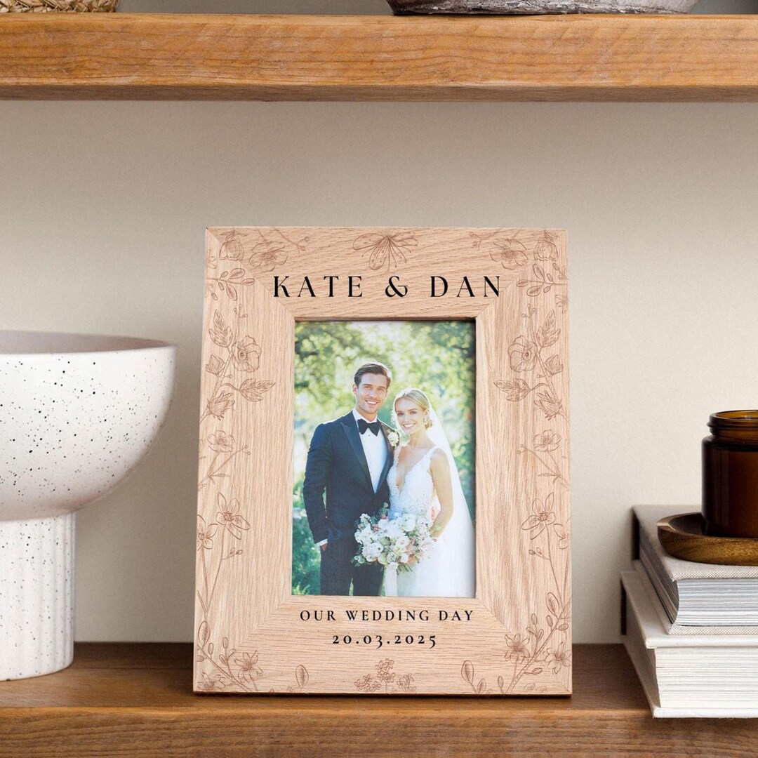 Personalised Wedding Photo Frame, Custom Picture Frame, Photo Frame ...
