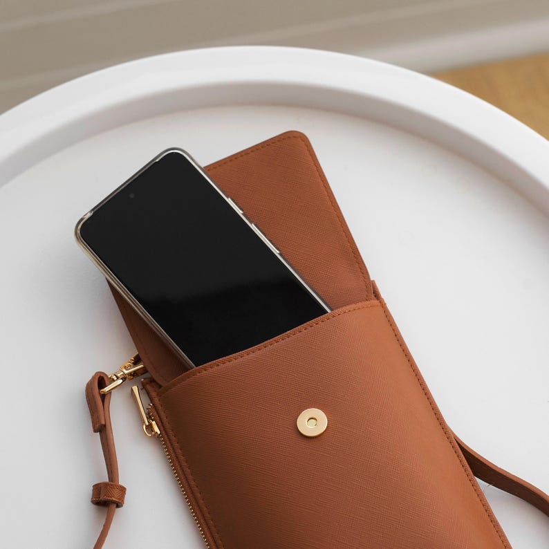 Personalised Monogram Phone Bag, Faux Leather Crossbody Phone Bag ...