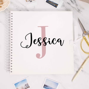 Personalised Name Scrapbook / Custom Message Photo Album / Floral ...