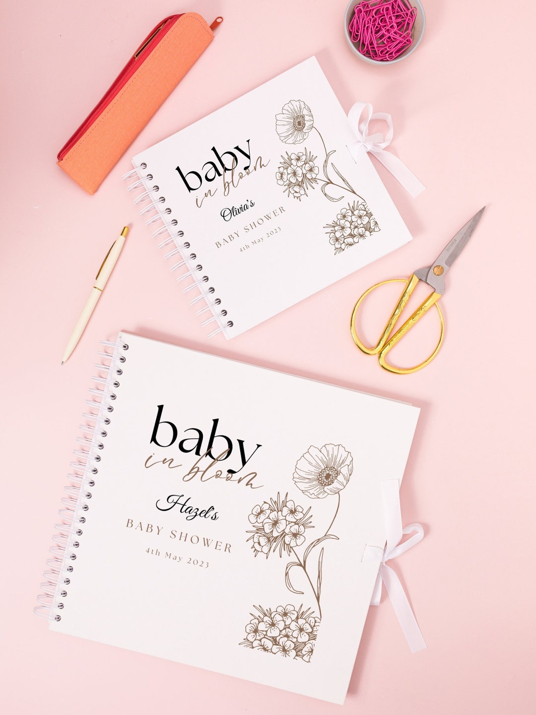 Personalised Baby Shower Scrapbook, Photo Album for Baby Shower Gift ...