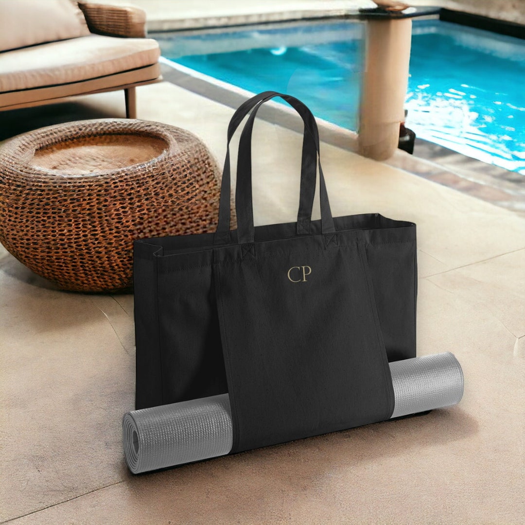 Personalised Monogram Yoga Bag, Tote Bag for Yoga, Custom Yoga Bag ...