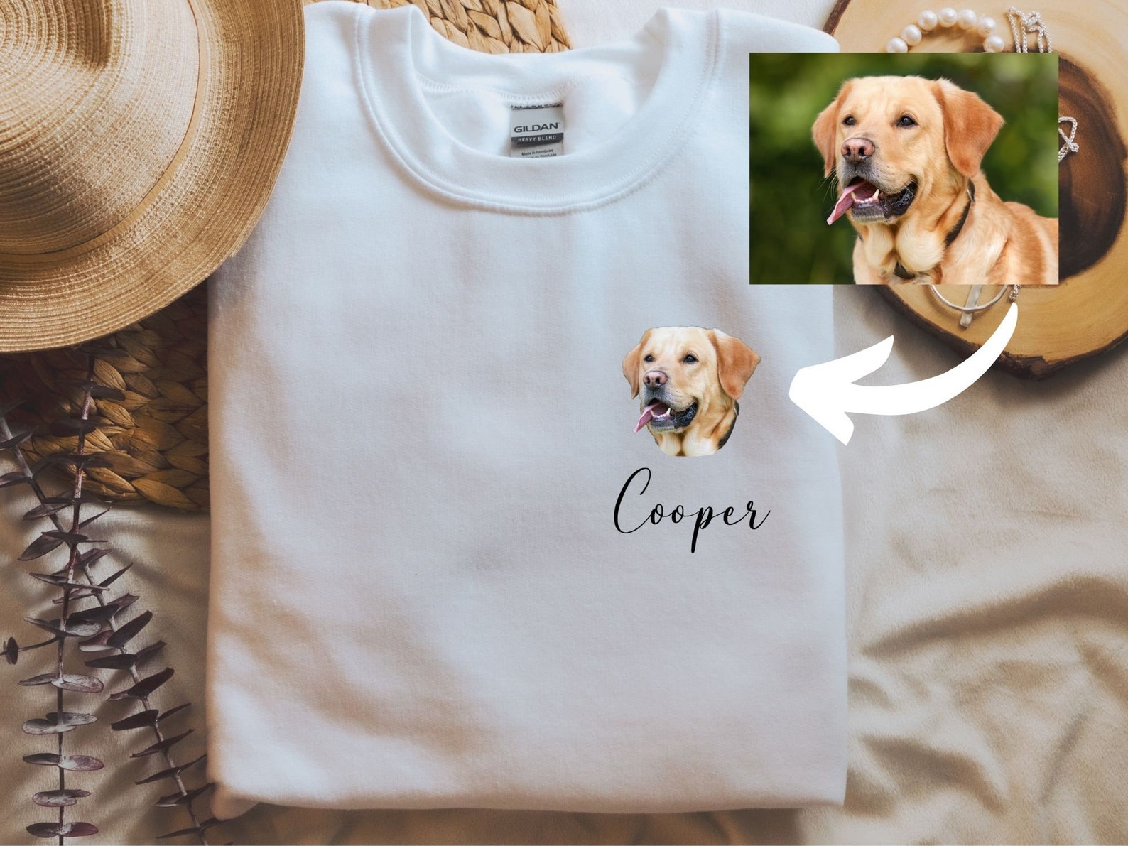Custom Pet Portrait Sweatshirt Personalized Dog Mum Gift - Etsy