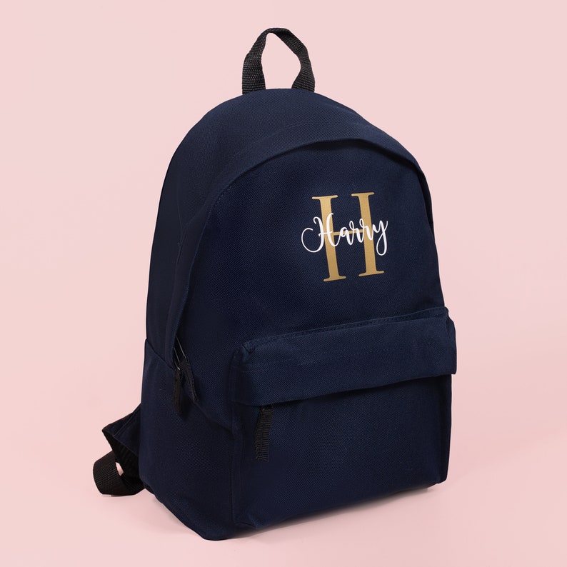 Personalised Initial Name Backpack for Kids Custom Name Back - Etsy UK