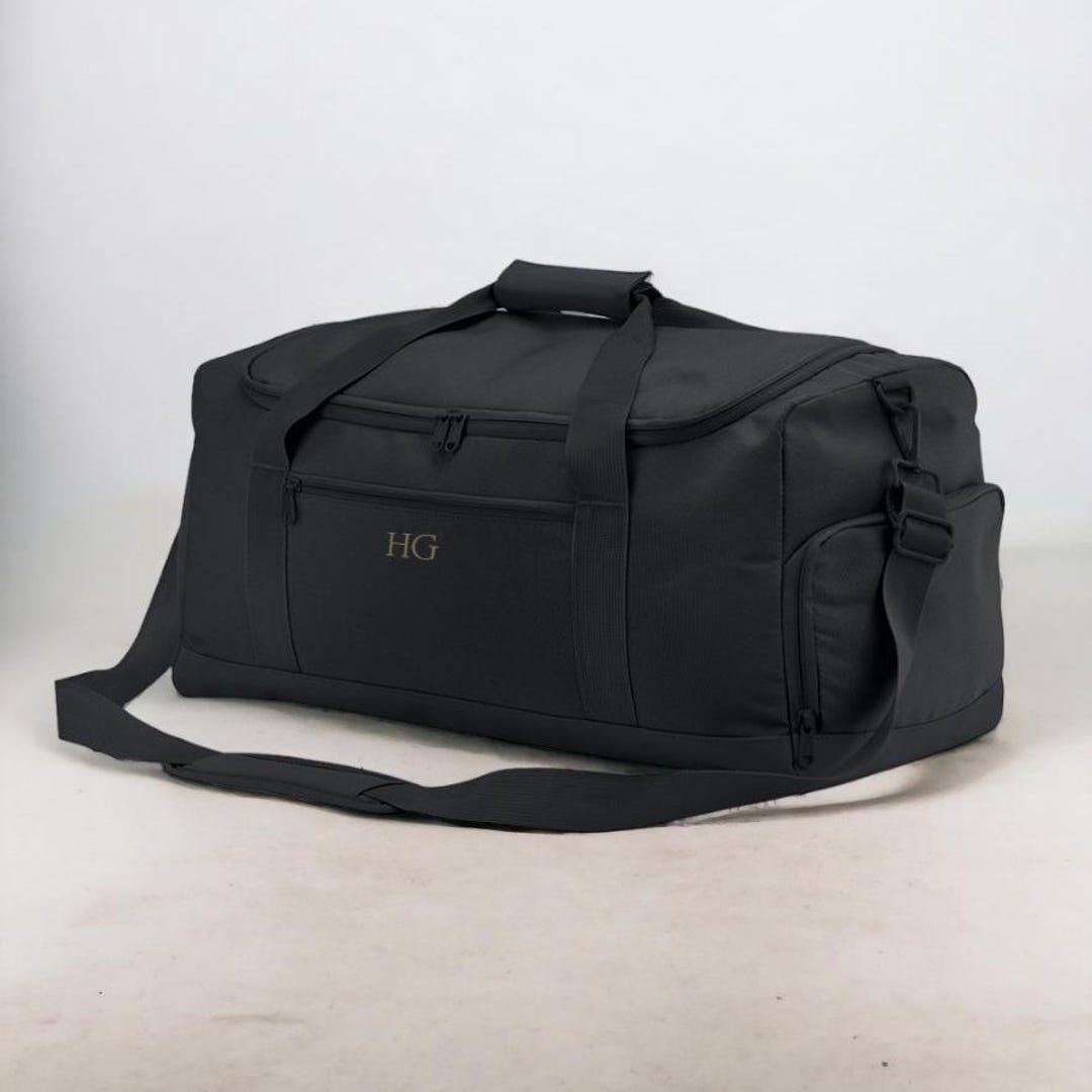 Personalised Monogram Training Gym Bag, Custom Duffel Bag, Weekend Away ...