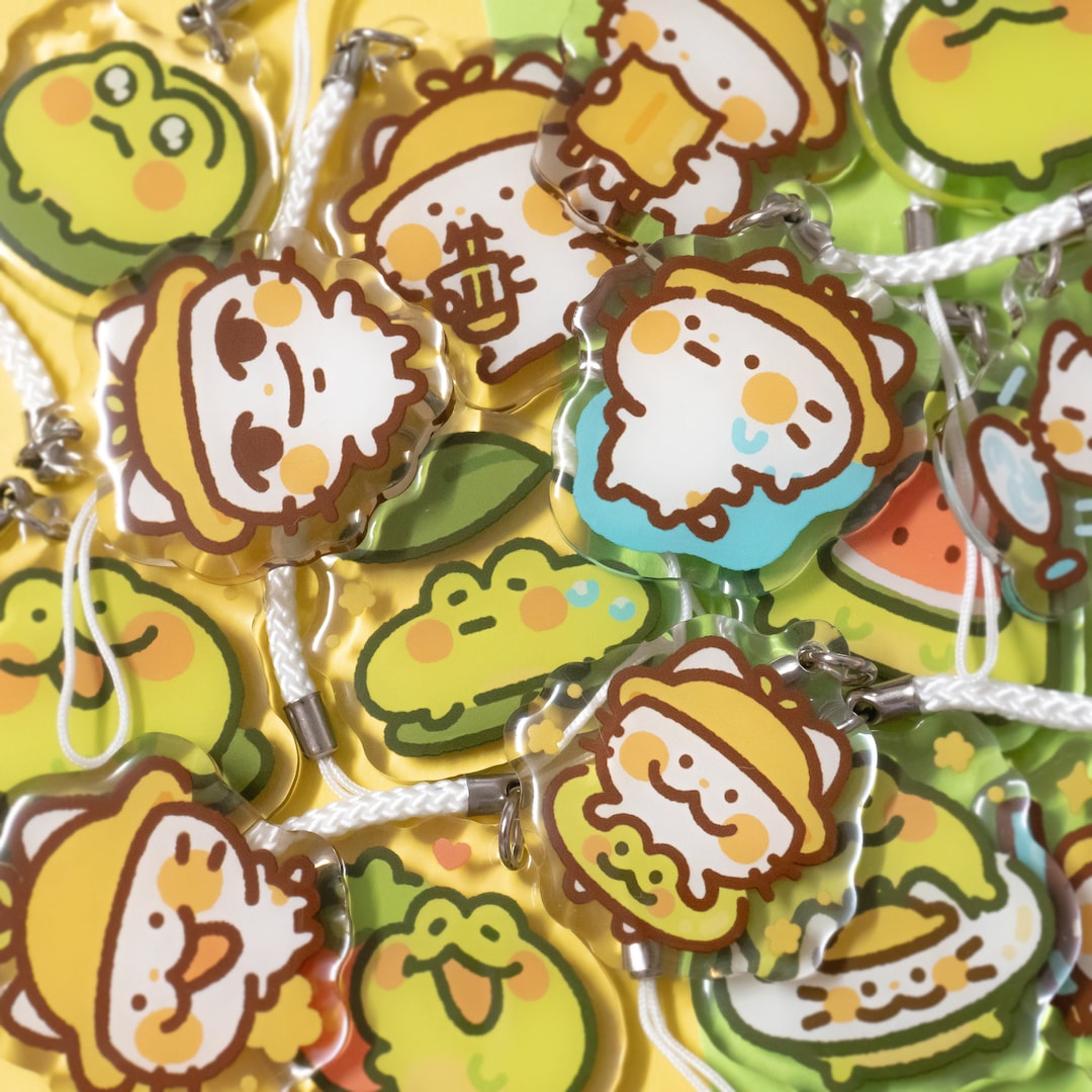 Silly Summer Keychain Double-sided Acrylic Charm - Etsy