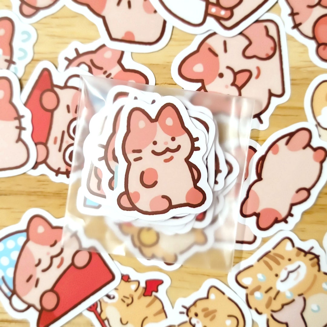 Cat Emote Vinyl Sticker Matte [pack of 20] - Etsy