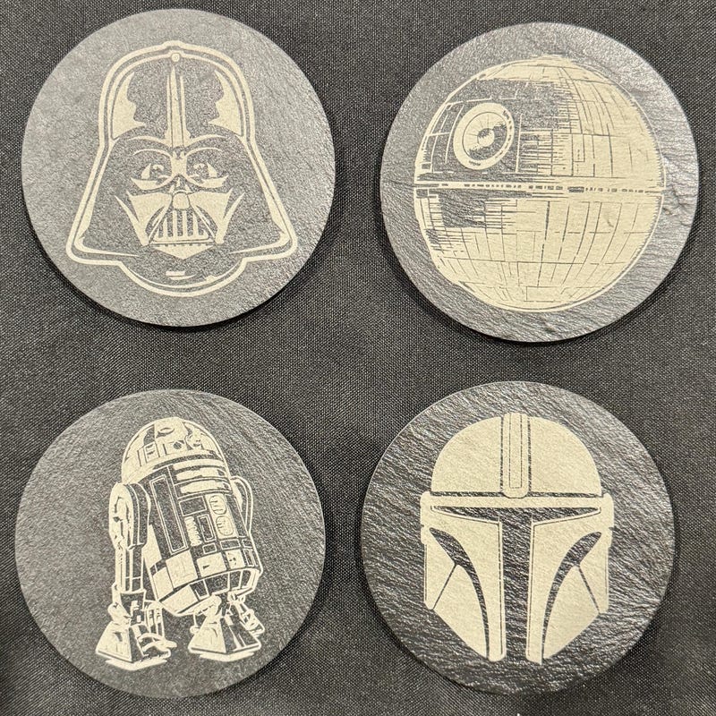 Starwars Slate Coasters - Etsy