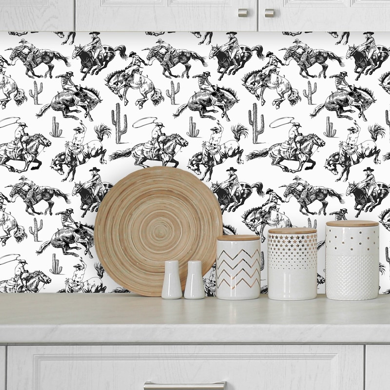 Western Black Wallpaper - Etsy