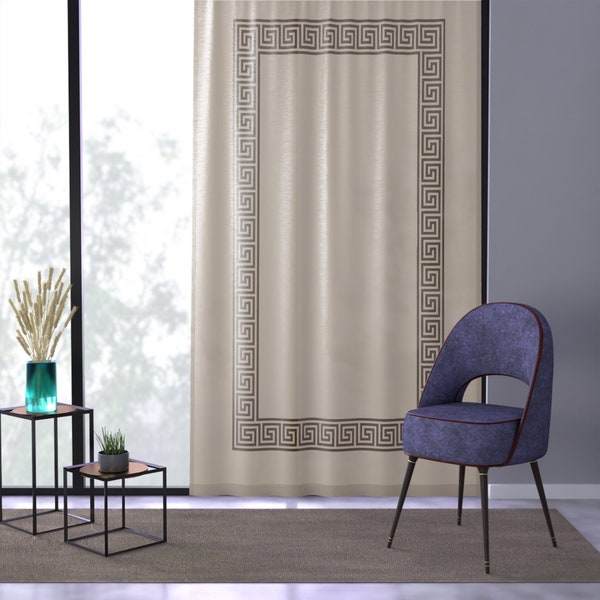 Greek Key Curtains - Etsy