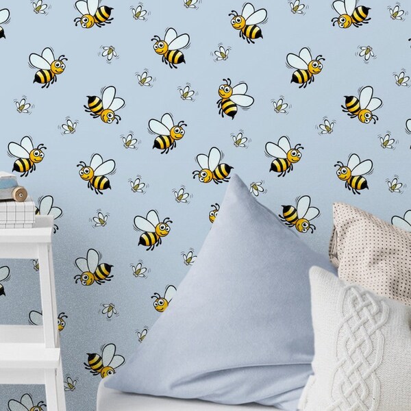 Honey Bees Wallpaper - Etsy