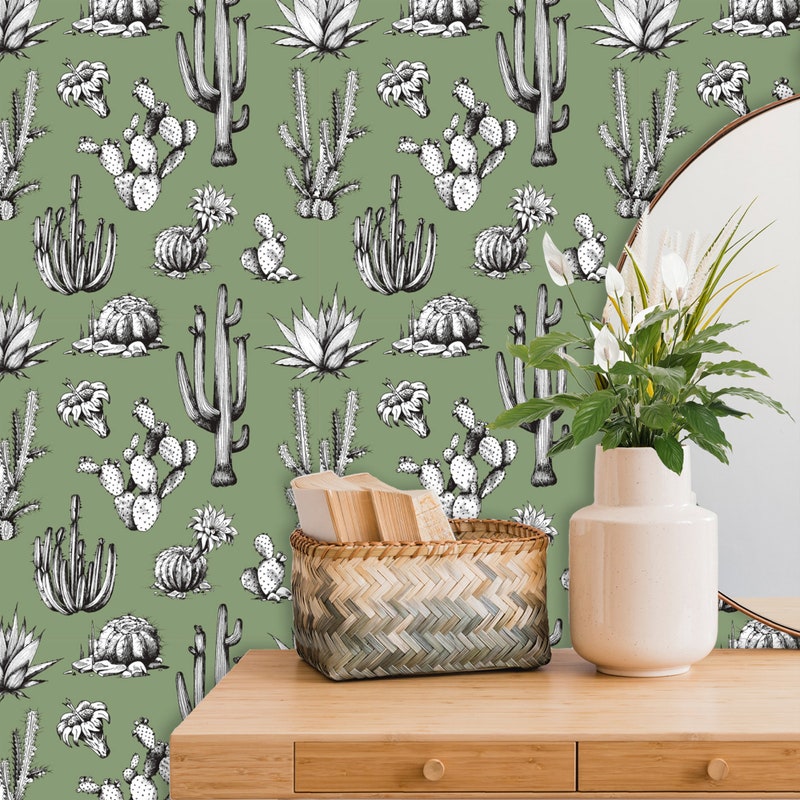 Cactus Wallpaper - Etsy