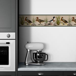 Peel and Stick Duck Wallpaper Border, Vintage Waterfowl Decor for ...