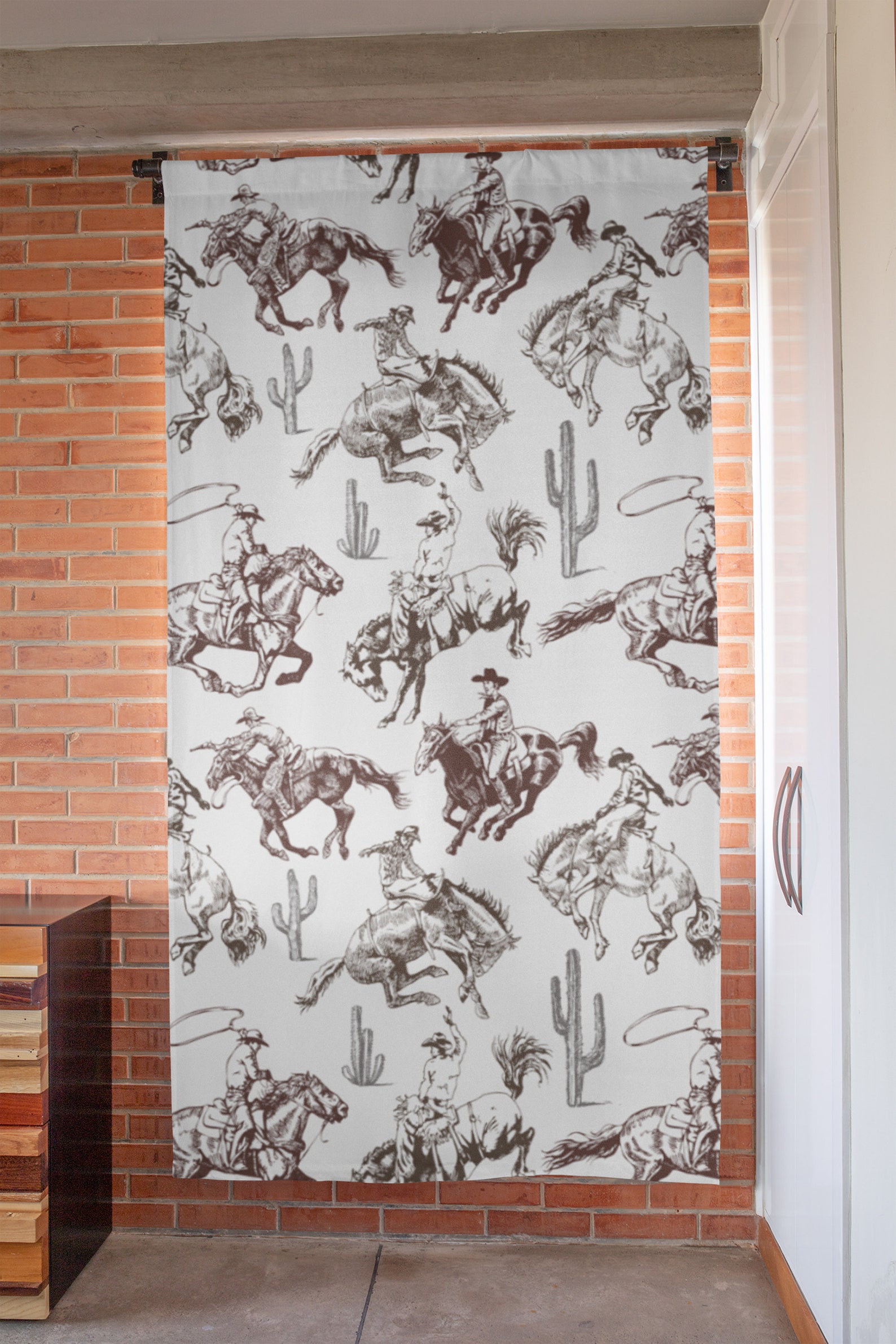 Western Window Curtains Southwestern Curtain With Cowboy - Etsy