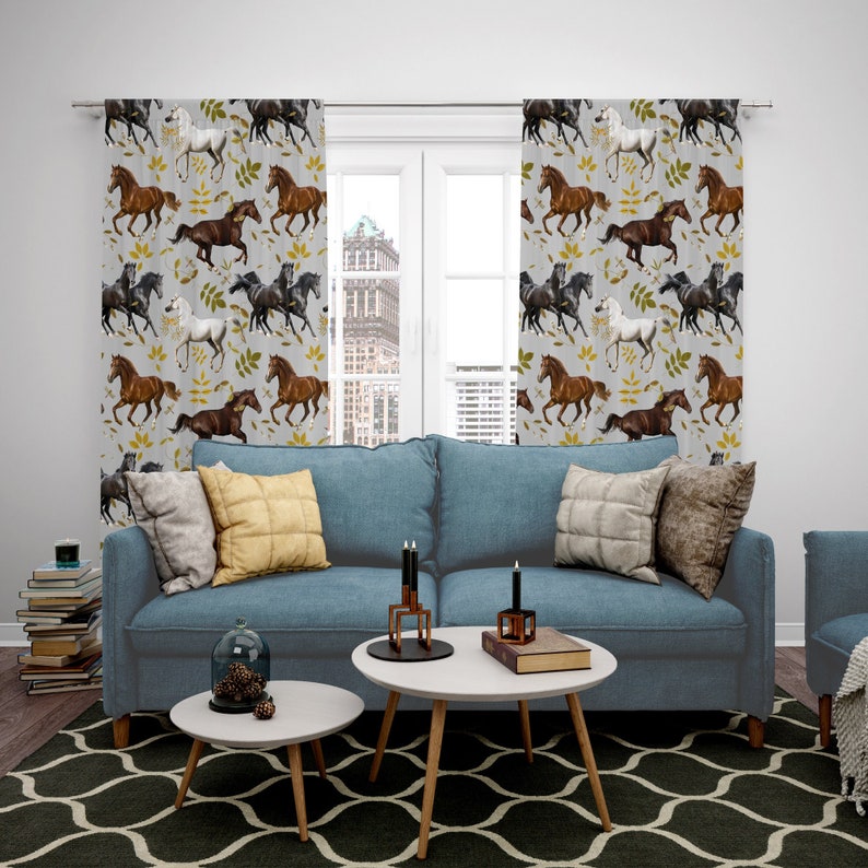 Window Curtains With Horse Ranch Décor Southwestern Window - Etsy