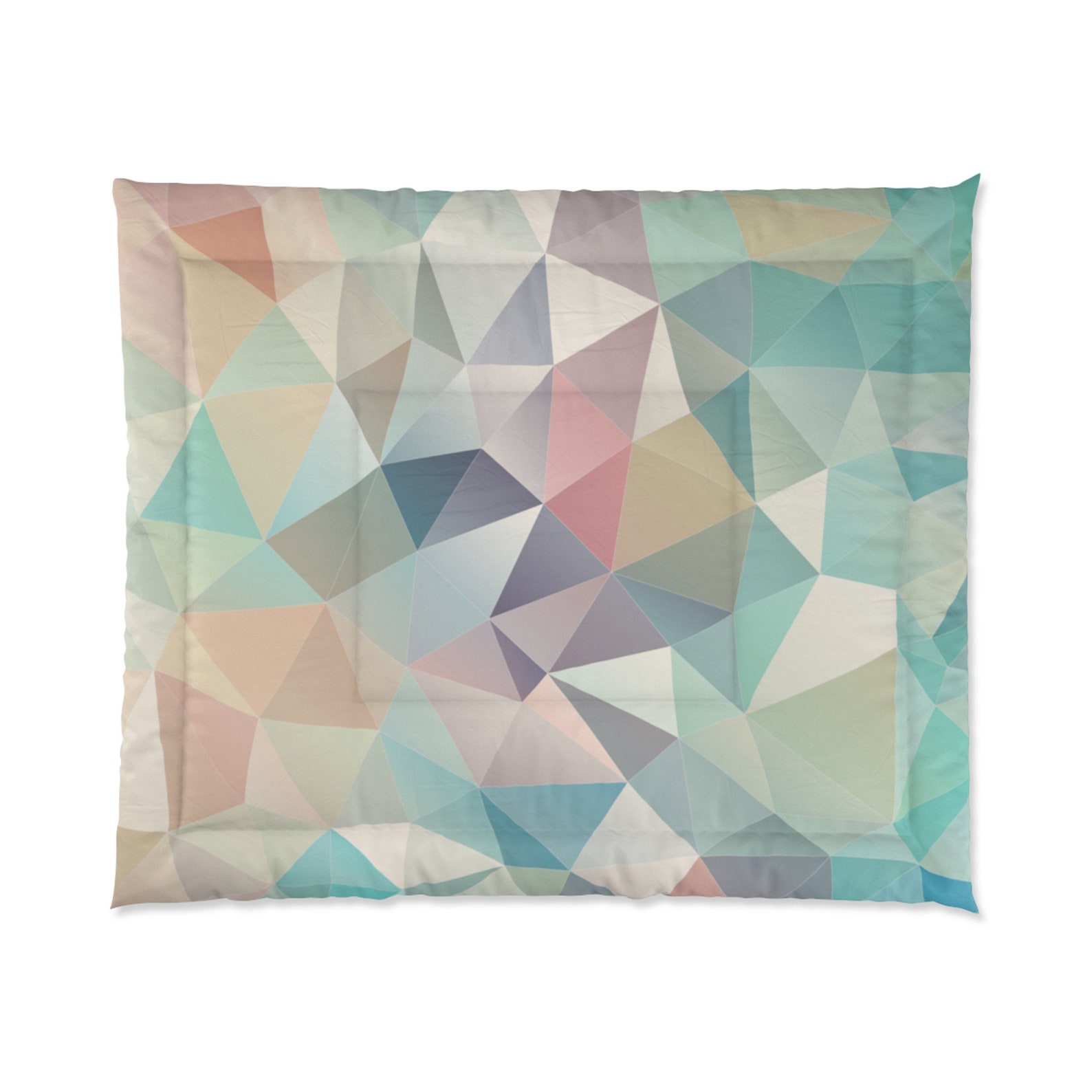 Geometric Comforter Turquoise Comforter Scandinavian Style - Etsy