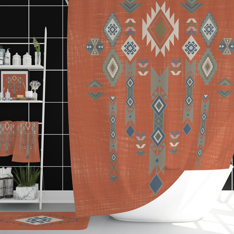 Rust Shower Curtain - Etsy