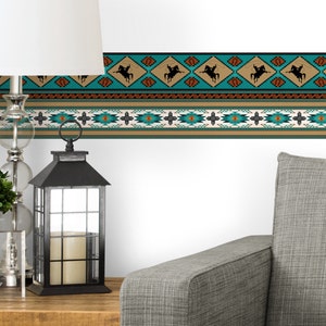 Cowboy Wallpaper Border, Southwestern Decor, Western Rodeo Wall Paper ...
