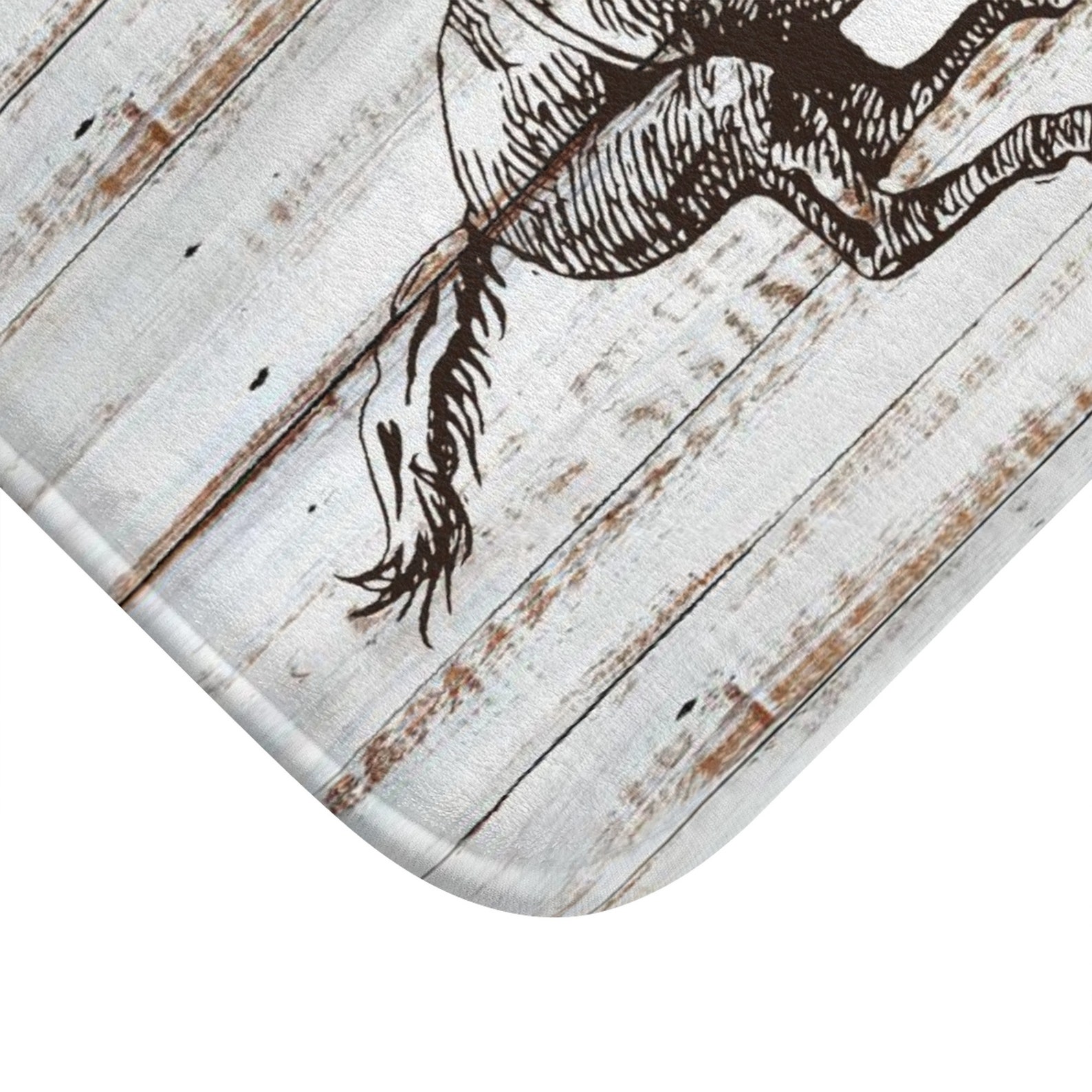 Southwestern Bath Mat Cowboy Bath Rug Barn Wood Bathmat - Etsy