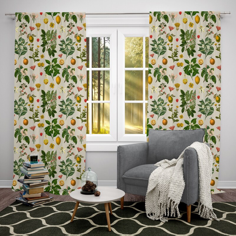 Lemon Curtains - Etsy