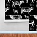 Dark Wall Paper With Cow, Farm Wall Decor, Ranch Wallpaper, Black ...