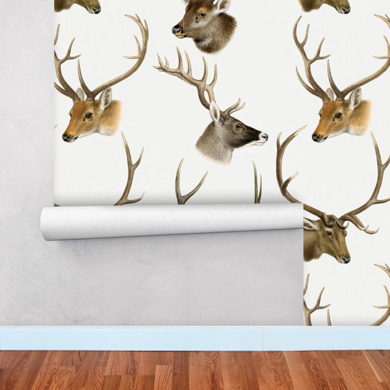 Deer Wallpaper Cottagecore Decor Cabin Wall Décor Retro - Etsy