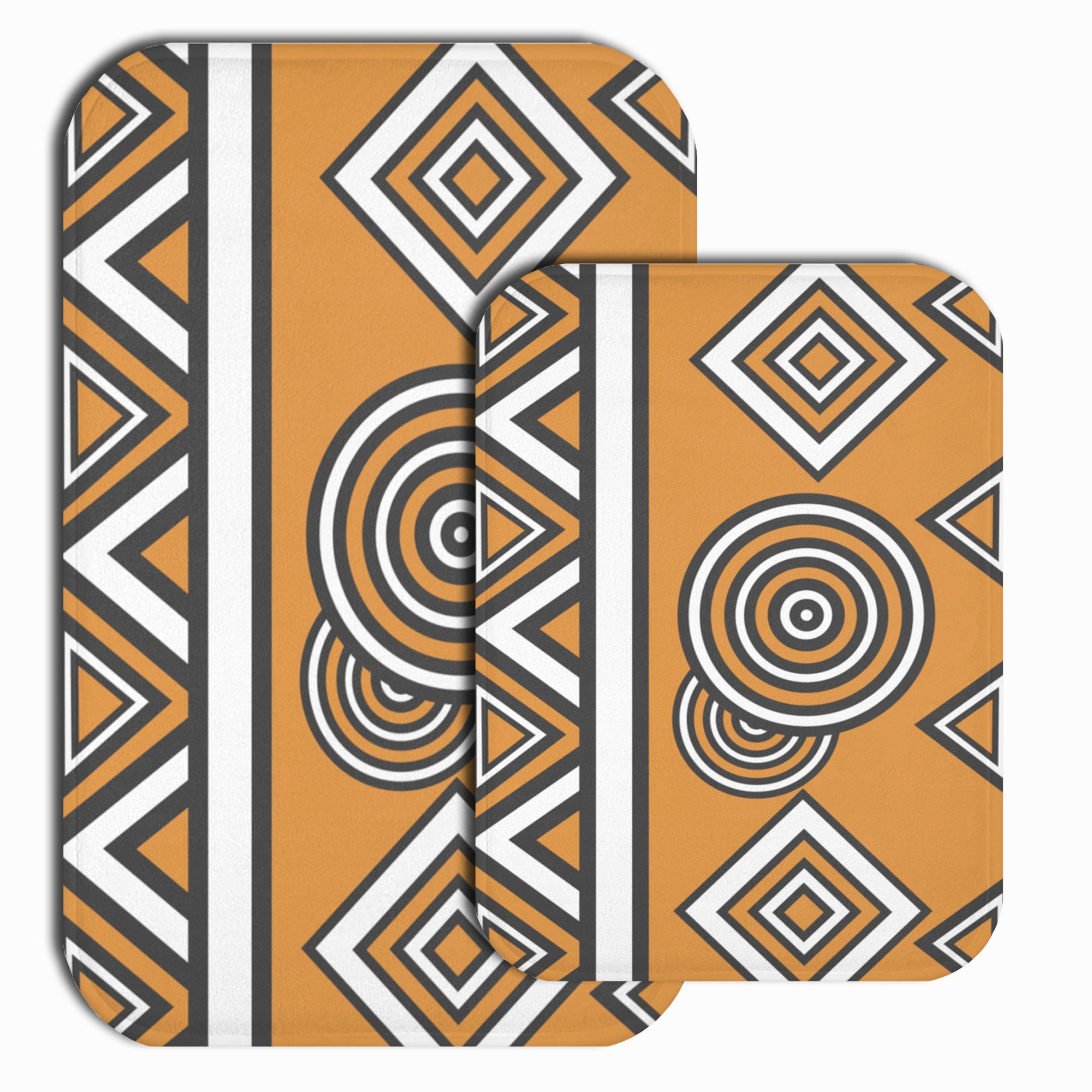 Bath Mat With African Patterns Ethnic Bath Rug Geometric | Etsy