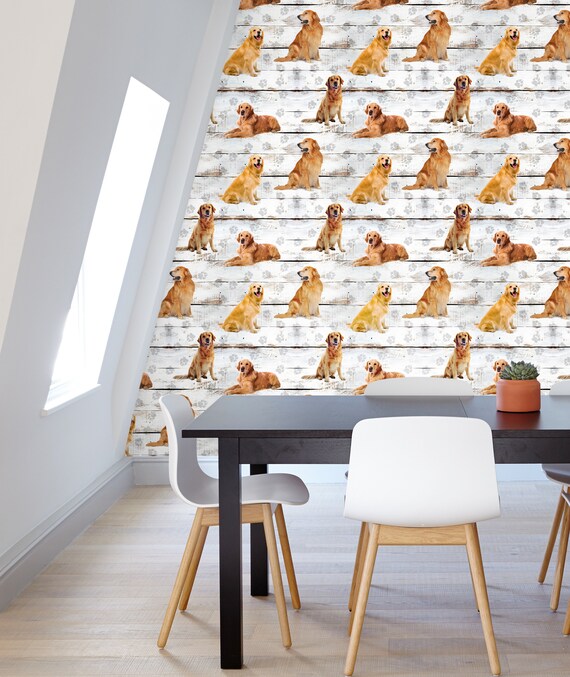 Home Living Home D cor Wall D cor Cute Dog Removable Wall Paper Kids