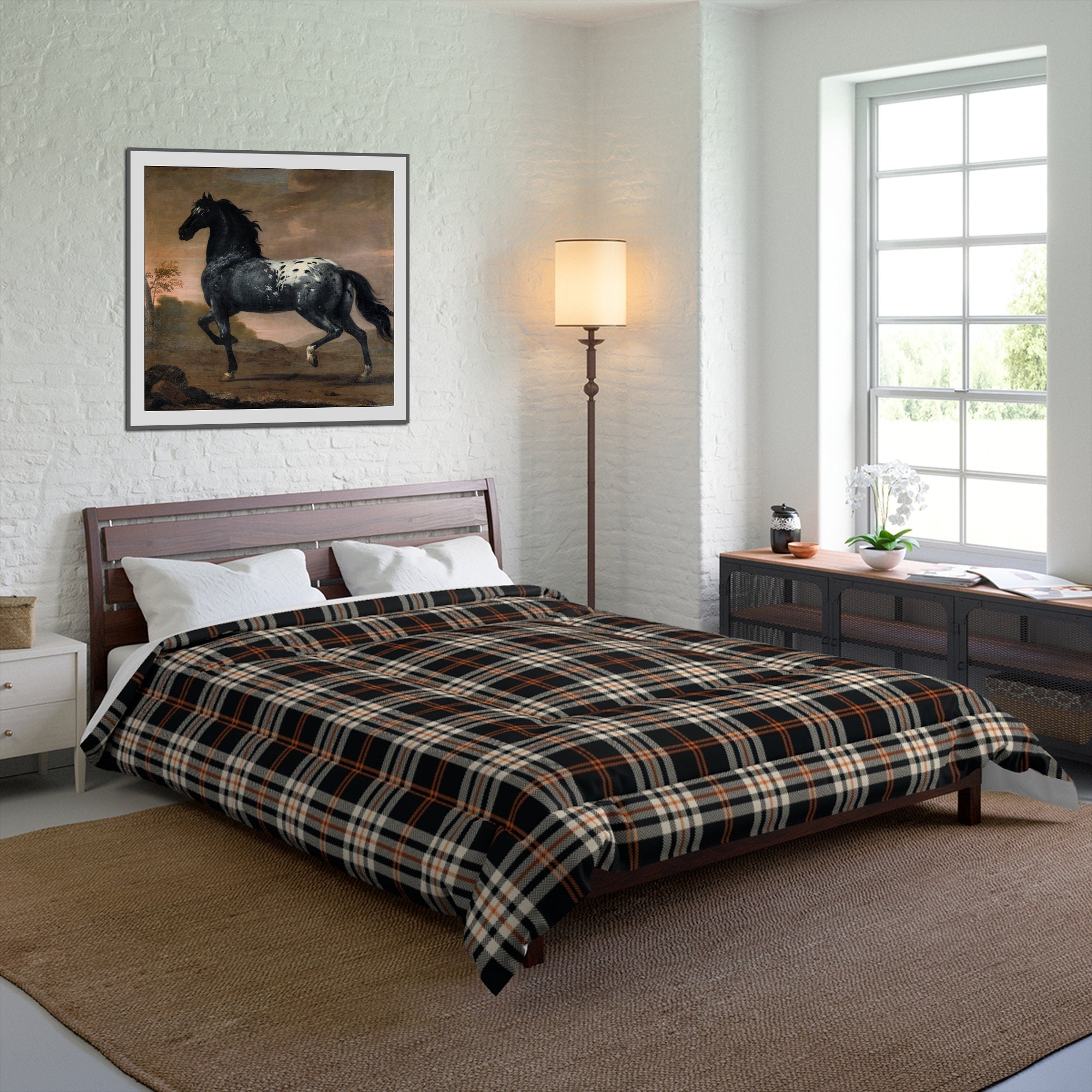 Cute Bedding Set Plaid Comforter King Queen Twin Twin XL Size and Checkered Pillow Shams Dark Bedroom Decor Etsy UK