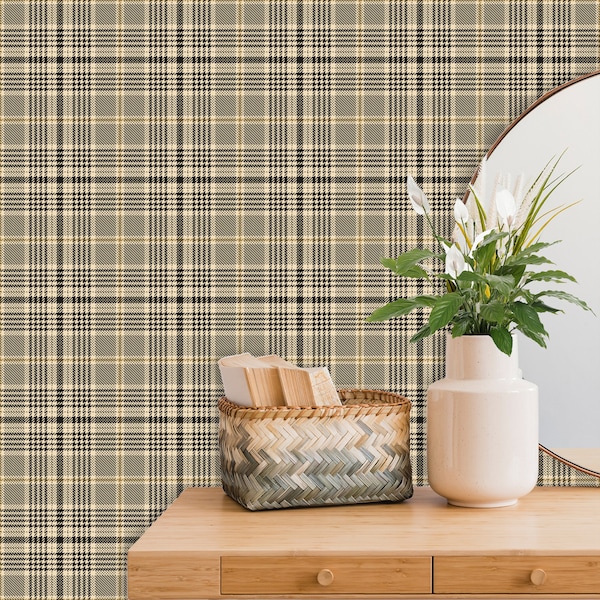 Plaid Wallpaper - Etsy