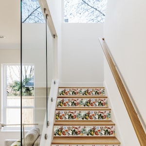 Stair Riser Stickers, Staircase Decor, Floral Decals Peel and Stick ...