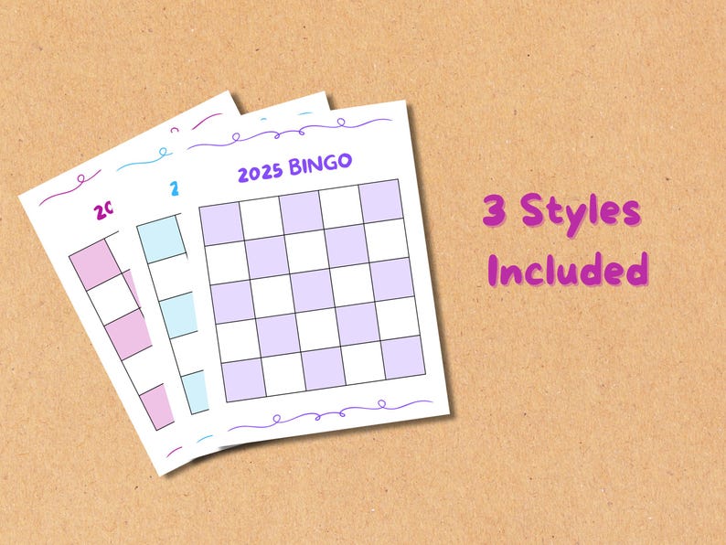 2025 Bingo Card, 2025 Vision Board, Editable Bingo Card, 2025 New Year ...