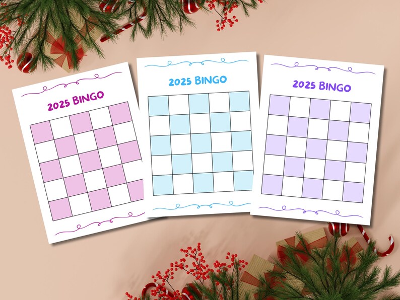 2025 Bingo Card, 2025 Vision Board, Editable Bingo Card, 2025 New Year ...