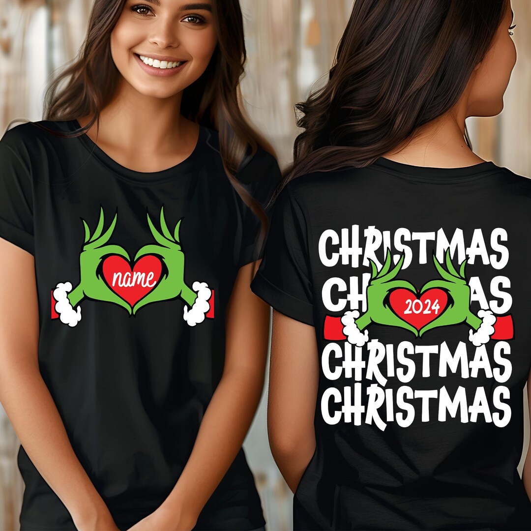 Custom Grinch Tshirt, Grinch Squad Shirt, Christmas Matching Grinch ...